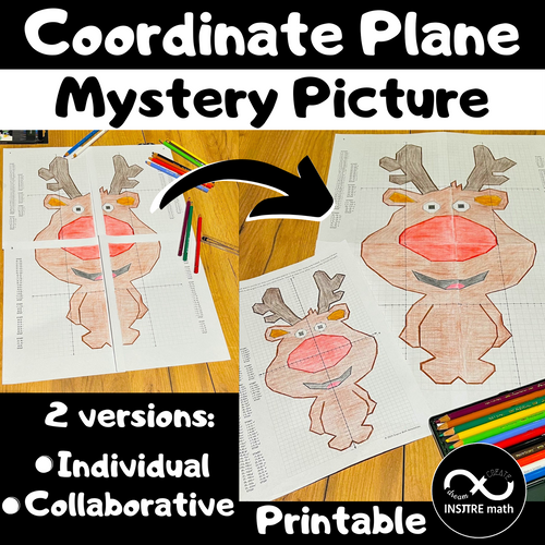Christmas Collaborative Coordinate Plane Mystery Picture Graphing ...