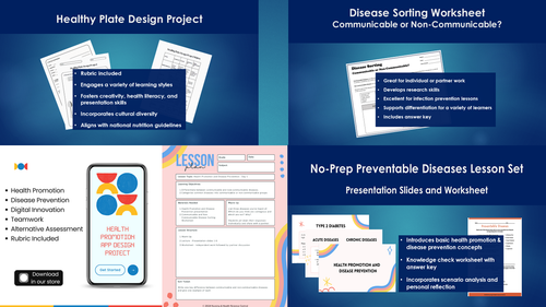 Health Promotion & Disease Prevention ZERO-Prep Bundle - Amped Up Learning