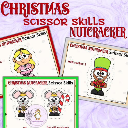 Christmas Nutcracker Scissor Skills Activity Scissor Cutting Practice ...