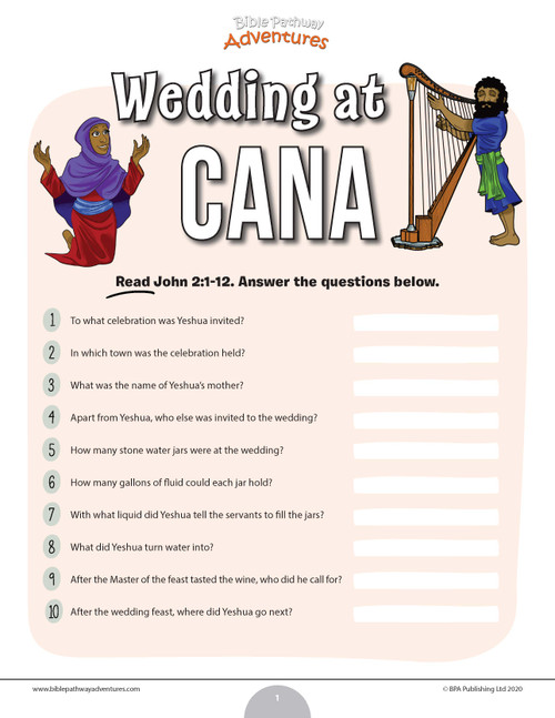 Wedding at Cana Bible quiz