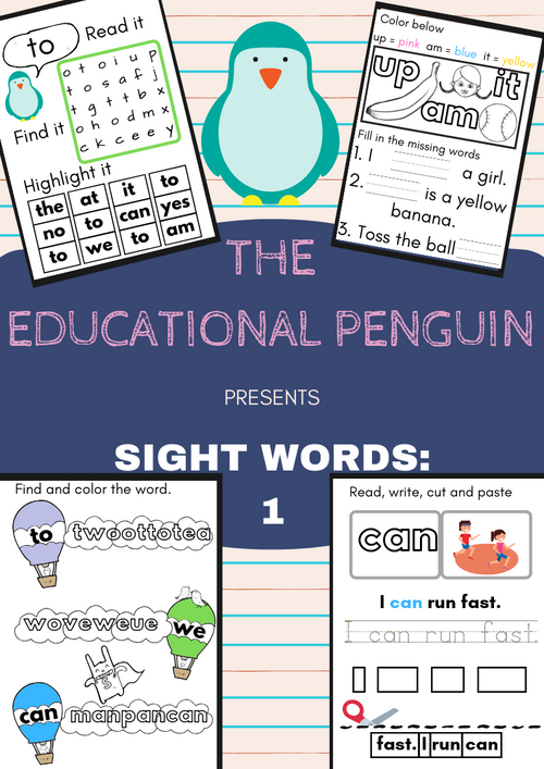 Sight Words for Beginners - 1 - Amped Up Learning