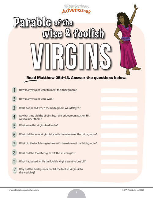 Parable of the wise and foolish virgins Bible quiz