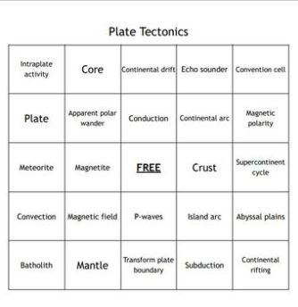 "Plate Tectonics" Bingo set for an Earth Science Course - Amped Up Learning