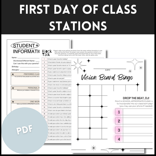 Back-to-School/1st Day of Class Stations Bundle: Engaging Icebreakers ...
