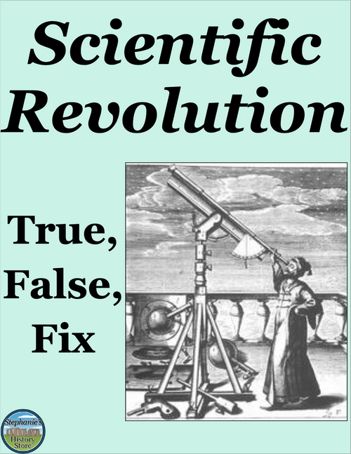 The Scientific Revolution True False Fix Review Game