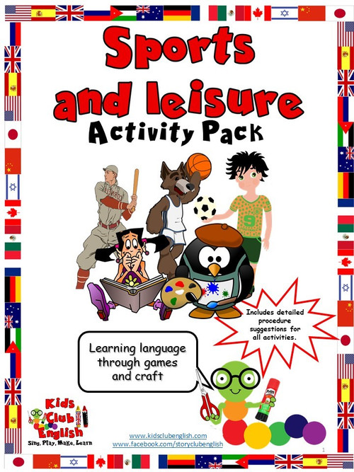 Sports and Leisure Activity Pack - Crafts, Worksheets, Flashcards and ...