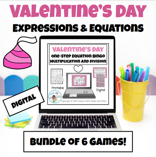 Valentine's Day Bundle - Expressions and Equations - Amped Up Learning
