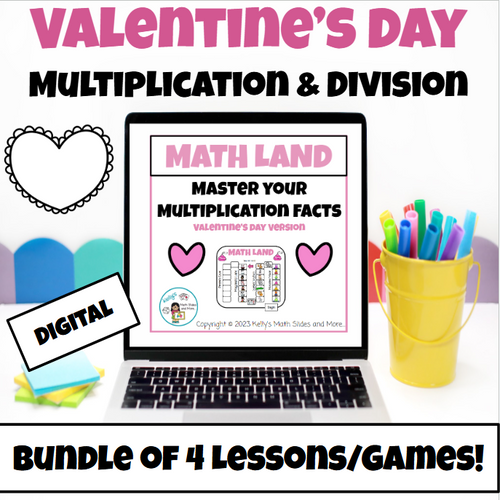Valentine's Day Bundle - Multiplication and Division - Amped Up Learning