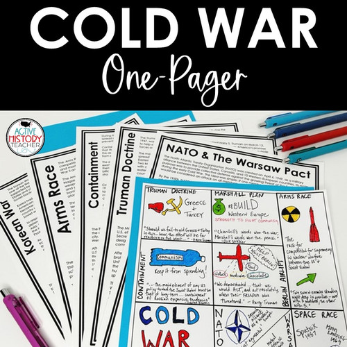Cold War One-Pager Activity Summaries No Prep Assignment or Assessment
