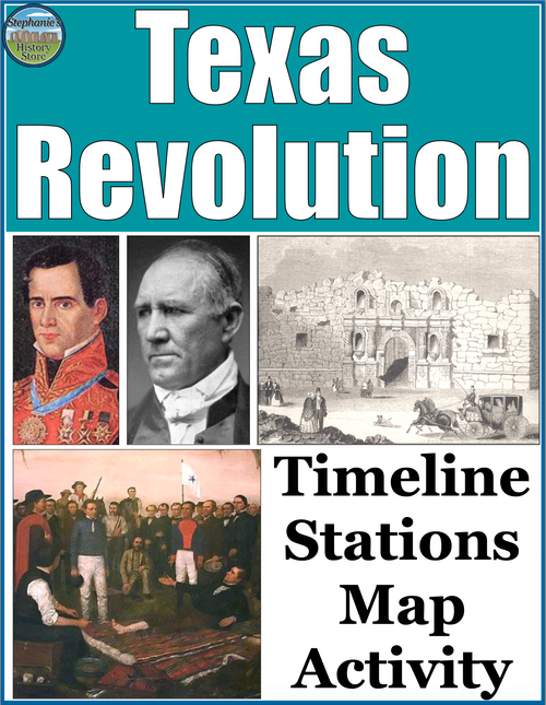 The Texas Revolution Timeline Map Image Analysis Stations Activity