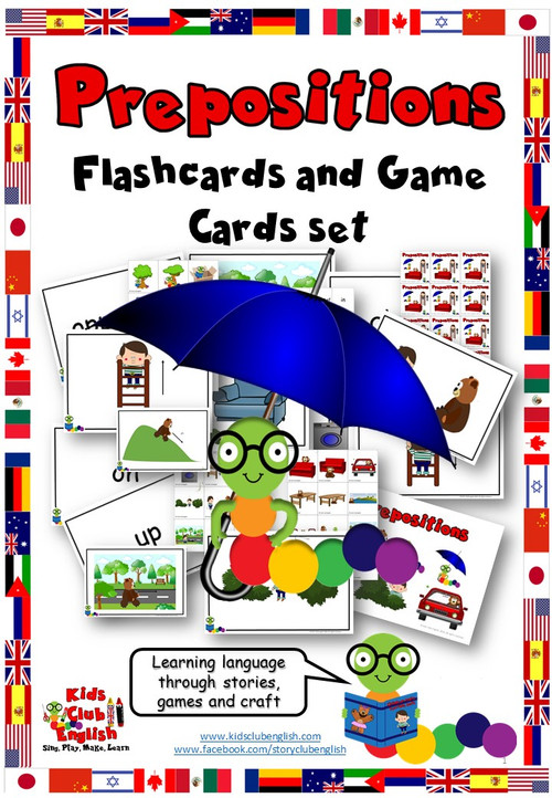 Prepositions Flashcards and Game set - 3 distinct image sets + text ...