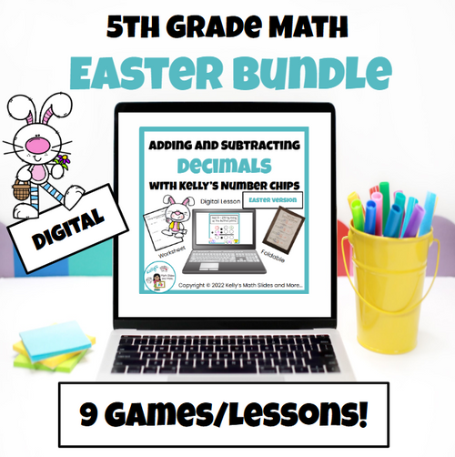 Easter Bundle - 5th Grade - 9 Math Games/Lessons - Amped Up Learning