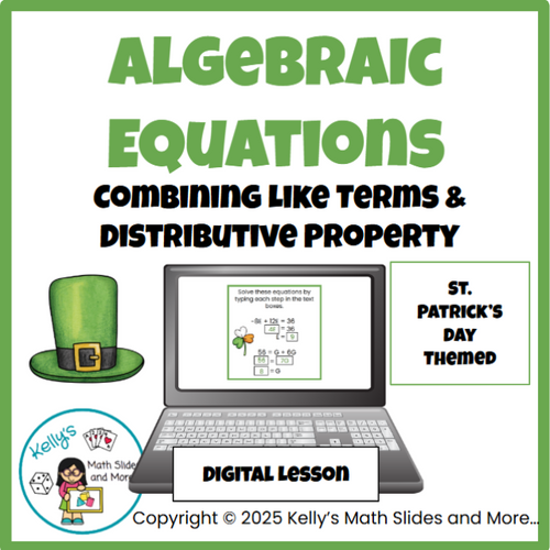 Algebraic Equations - Distributive Property and Combining Like Terms ...