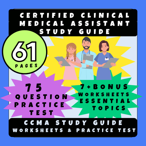 CCMA Exam Review: Complete Study Guide, Worksheets & 75 Question ...