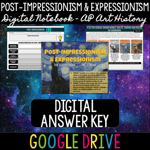 Post-Impressionism & Expressionism Digital Notebook - AP Art History ...