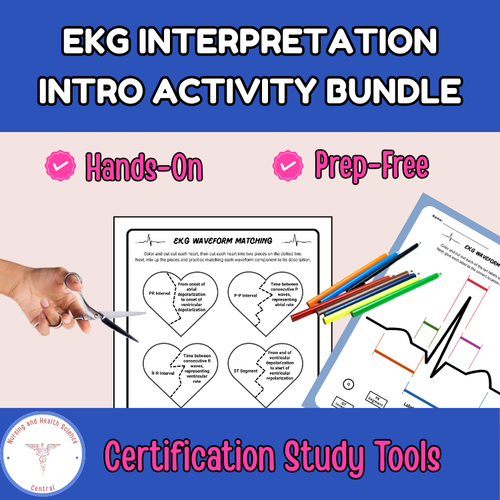 EKG Interpretation Intro Activity Bundle: Health Sciences Hands-On Exam ...