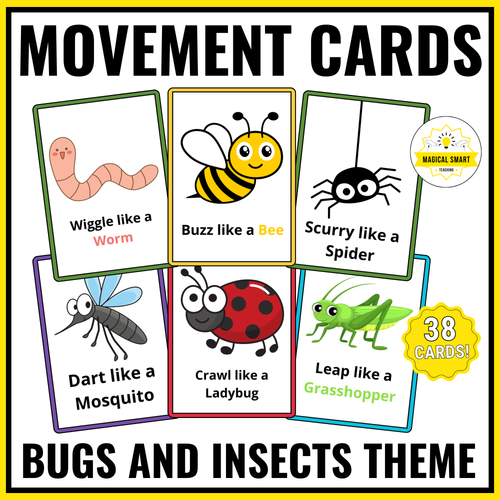 Bugs and Insects Movement Cards / Brain Break - Gross Motor Skill Activity