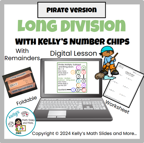 Long Division with Remainders - Digital and Printable - Pirate-Themed ...