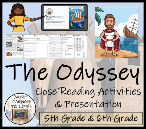 The Odyssey Close Reading Comprehension Activities | 5th Grade & 6th ...