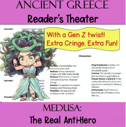 Reader's Theater Ancient Greece/Greek Mythology-Medusa - Amped Up Learning