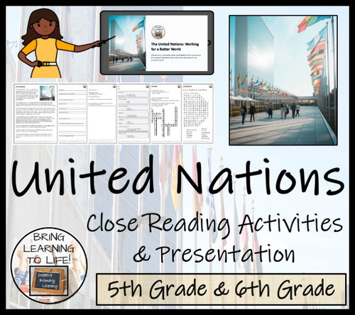 United Nations Close Reading Comprehension Activities | 5th & 6th Grade ...