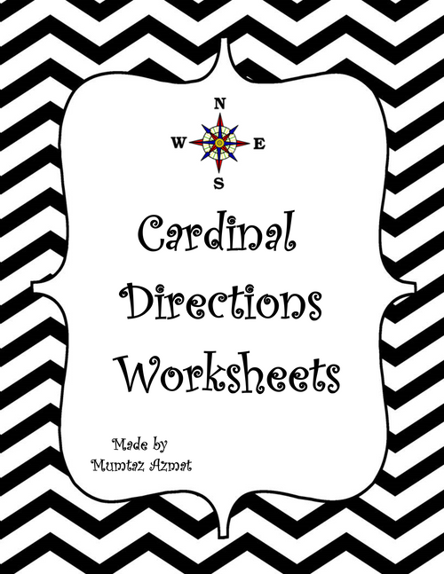 Geography: Map Skill Cardinal Directions Worksheets