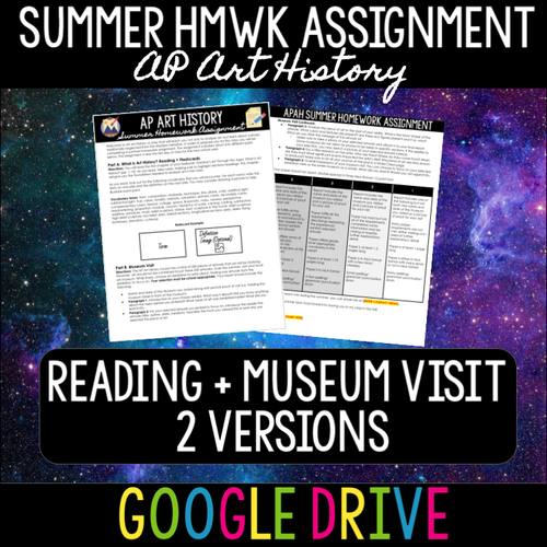 AP Art History Summer Homework Assignment - Amped Up Learning