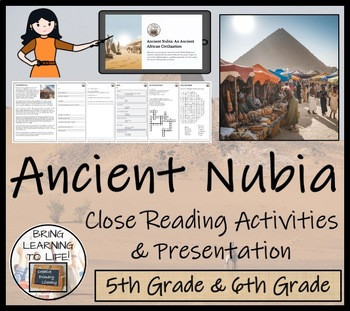 Ancient Nubia Overview Close Reading Comprehension Activities | 5th ...