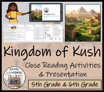 Kingdom of Kush Close Reading Comprehension Activities | 5th Grade ...