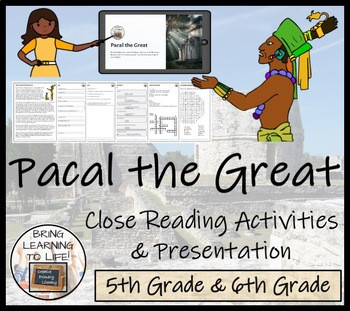 Maya King Pacal the Great Reading Comprehension Activities | 5th & 6th ...