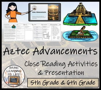 Advancements of the Aztec Empire Close Reading Comprehension | 5th ...