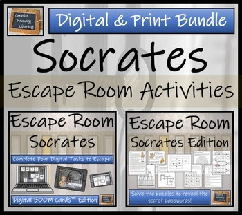 Socrates Escape Room Bundle | BOOM Cards™ Digital & Print Versions