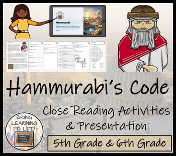 Code of Hammurabi Close Reading Comprehension Activities | 5th Grade ...