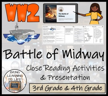 Battle of Midway Close Reading Comprehension Activities | 3rd Grade ...