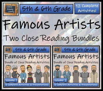 Famous Artists Close Reading Comprehension Mega Bundle | 5th Grade ...