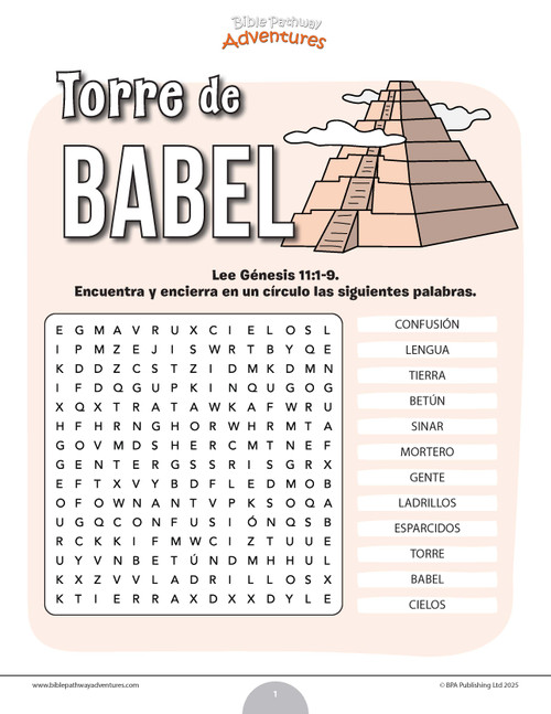 Sopa de letras de la Torre de Babel