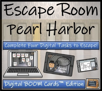 Attack on Pearl Harbor BOOM Cards™ Digital Escape Room Activity