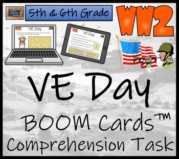 VE Day BOOM Cards™ Comprehension Activity | 5th Grade & 6th Grade