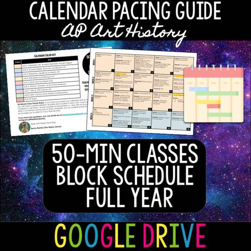 AP Art History Calendar Pacing Guide - Amped Up Learning