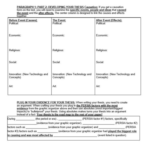 AP History LEQ Causation Blueprint and Strategy Guide - Amped Up Learning