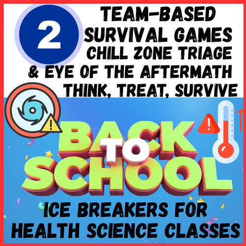 Back to School Health Science Icebreaker Survival Game Team Emergency ...