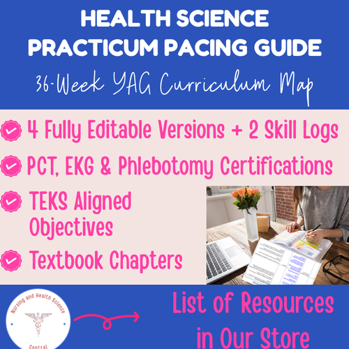 Health Science Practicum YAG | PCT, EKG & Phlebotomy Pacing Guide – 36 ...