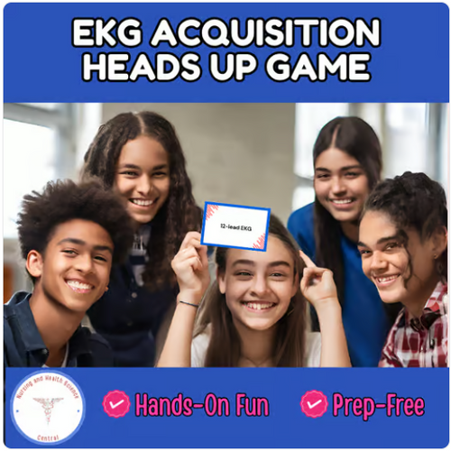EKG Acquisition Heads Up Game | for Nursing, Health Science, CET, CCMA ...