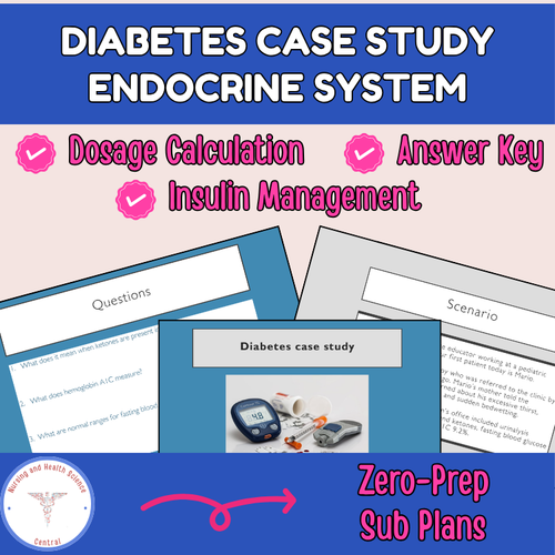 Diabetes Management BUNDLE 2: Case Study, 2 activities & Skills Checklists