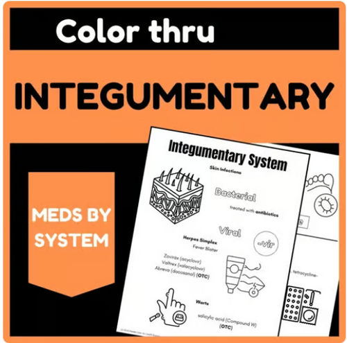 Color thru Integumentary (Meds by System)