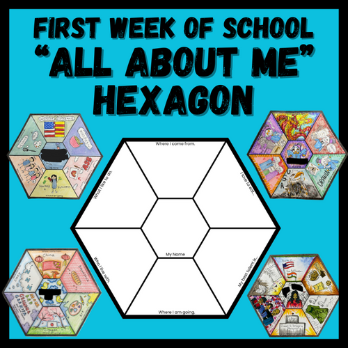 All About Me Hexagon - FREE First Week Of School Get To Know You Activity