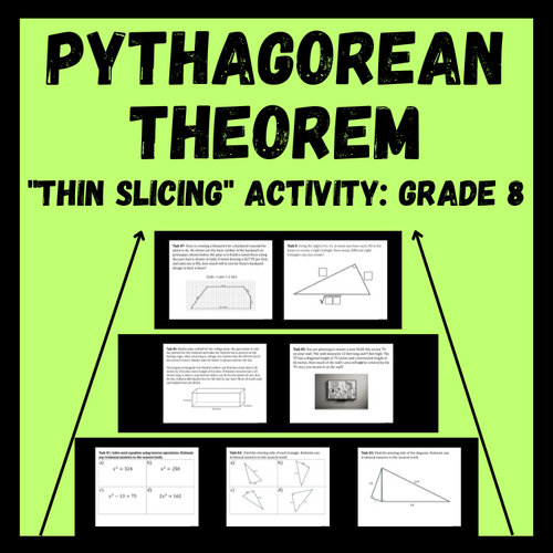 Pythagorean Theorem BTC Thin Slicing Group Activity | Grade 8 Math ...