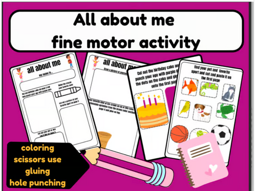 Back to School First Day All About Me Fun OT Fine Motor Activity ...