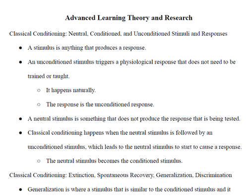 Advanced Learning Theory and Research Notes - Amped Up Learning