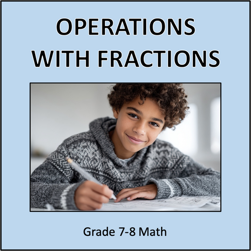 Operations With Fractions - Grade 7-8 Math